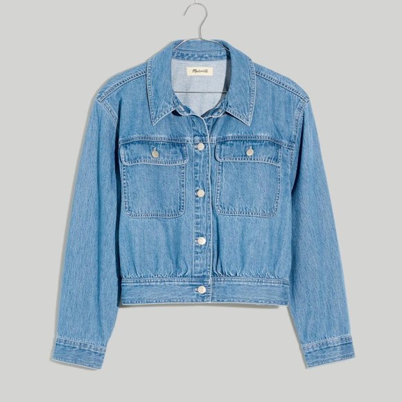Madewell | Jackets & Coats | Madewell Crop Jean Jacket In Dursett Wash ...